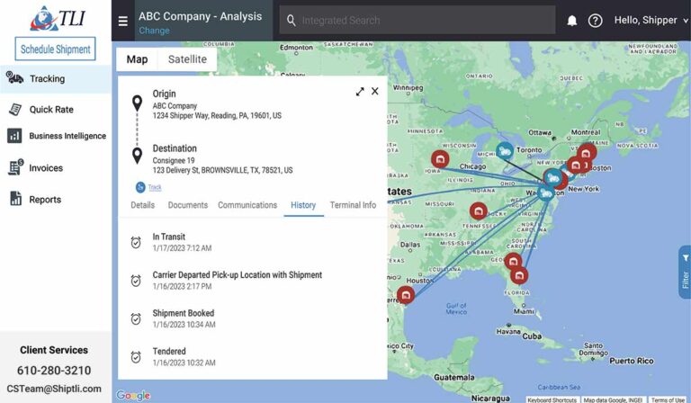 Track Shipment through TLI | ViewPoint TMS Tracking